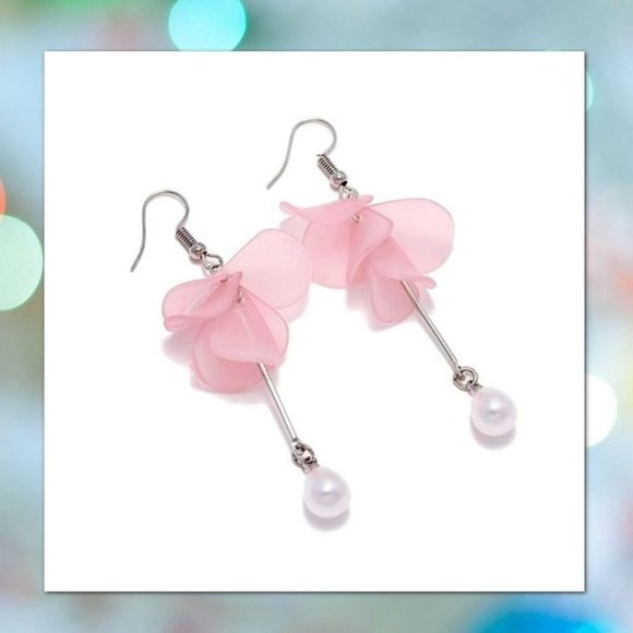 Color Glee | Jewelry | Camille Jayla Flutter Petal Pink Pearl Drop ...